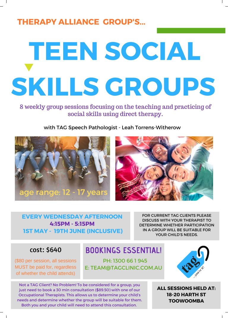 Teen Social Skills Groups | Therapy Alliance Group - TAG
